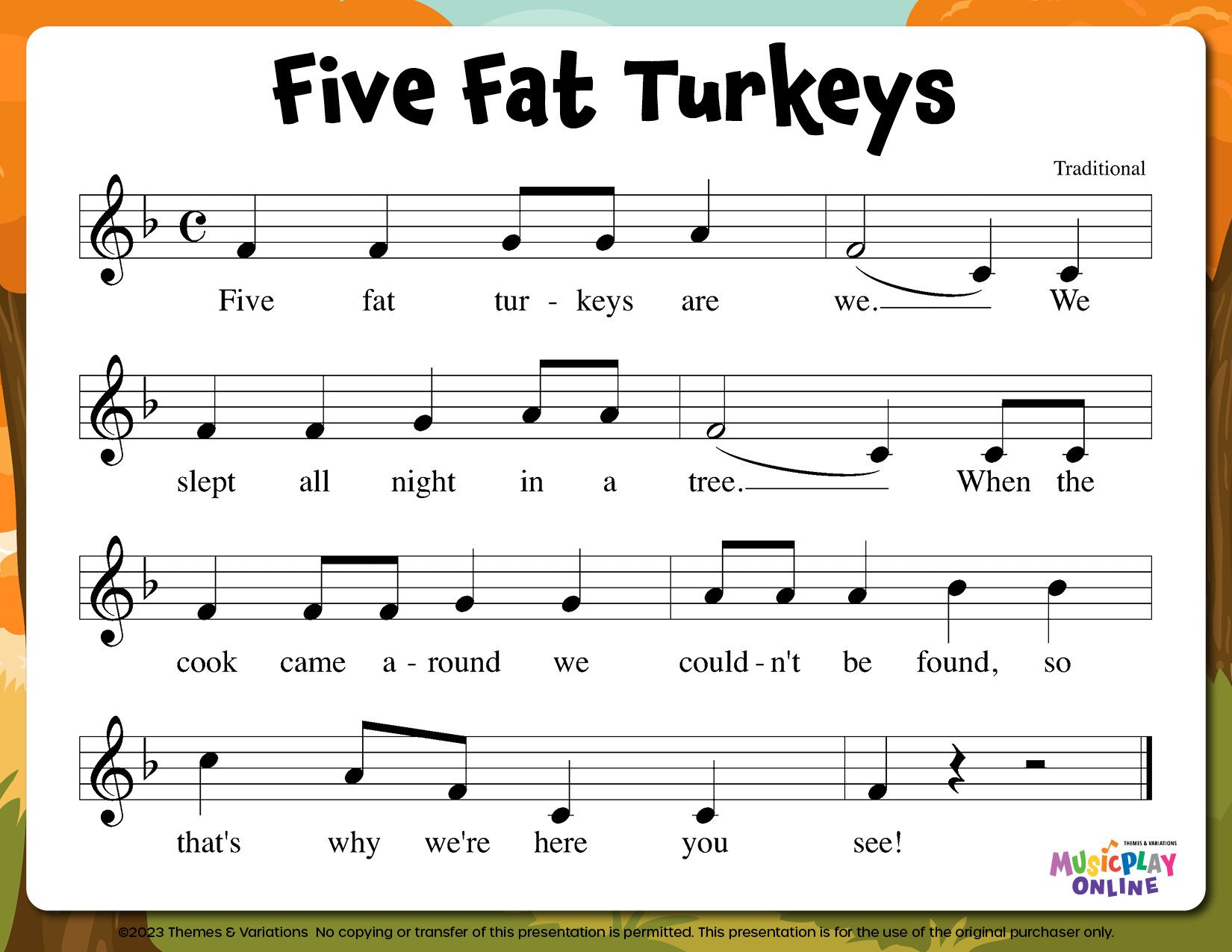 Fall Songs and Storybook Connections