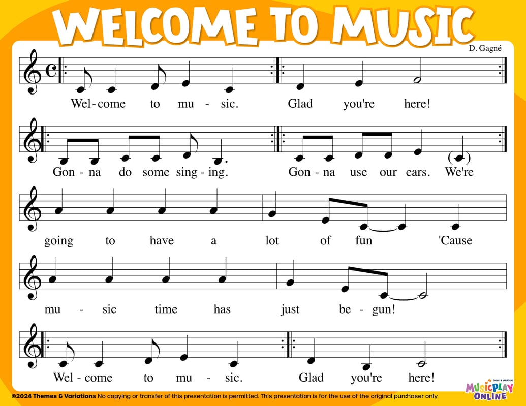 Welcome Songs and Icebreakers