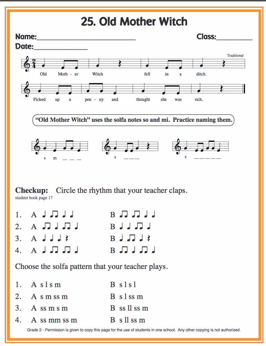 Halloween Music Lesson - Old Mother Witch | Denise Gagné