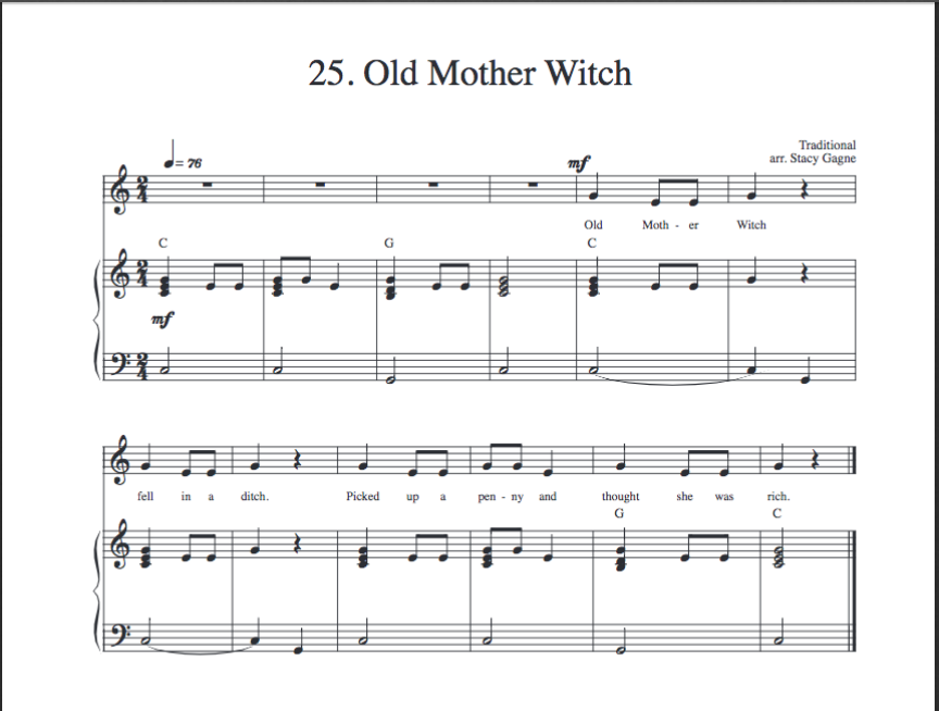 Halloween Music Lesson - Old Mother Witch | Denise Gagné